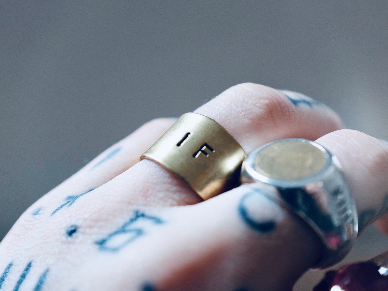 Hand Stamped IF Brass Ring/ Word-quote Inspirational Handmade ...