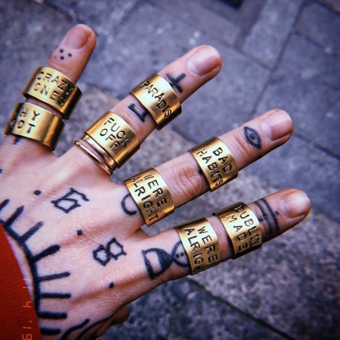 Hand Stamped IF Brass Ring/ Word-quote Inspirational Handmade ...