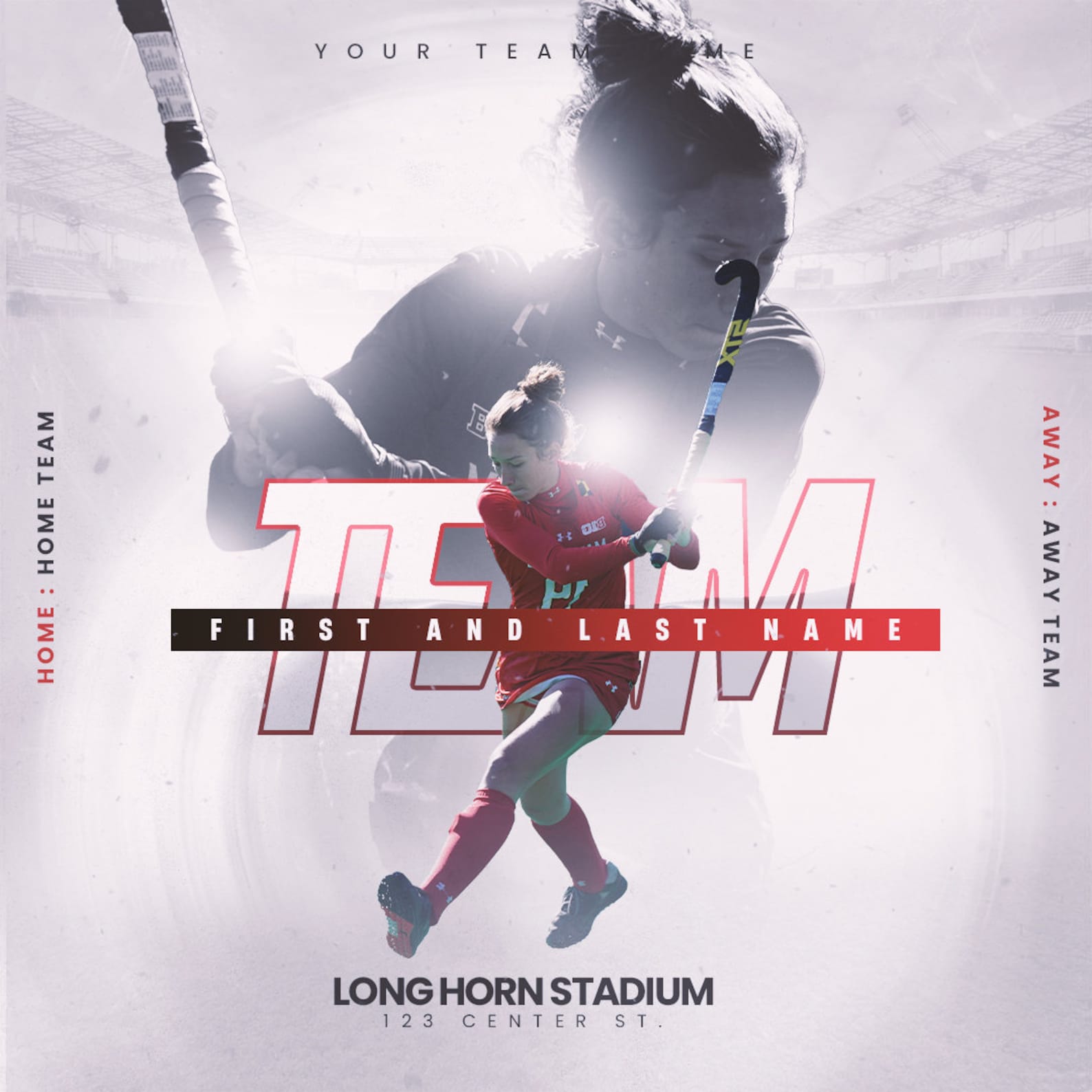 Sports Poster, Game Day Design, Game Night Template, Player Poster - Etsy