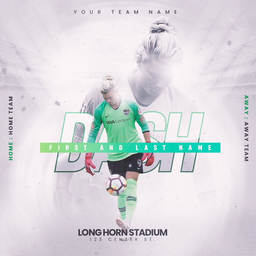 Sports Poster, Game Day Design, Game Night Template, Player Poster - Etsy