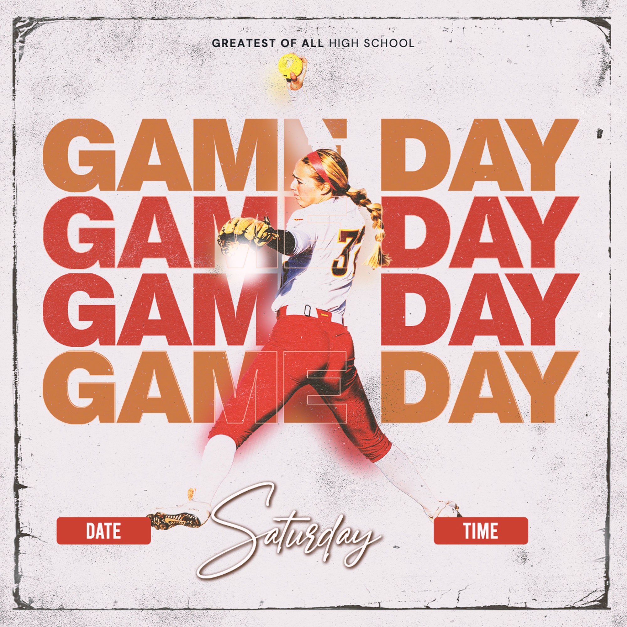 Sports Poster, Editable Game Day Design, Game Night Football Template ...
