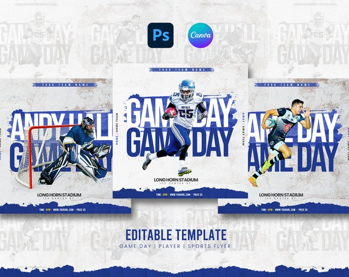 SPORTS BACKGROUNDS | Football & Soccer Game Day - Customizable ...