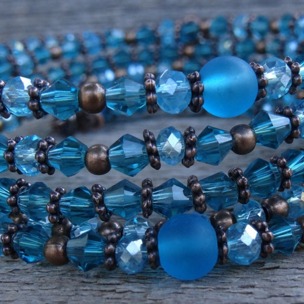 Shades of Blue Beads - Etsy