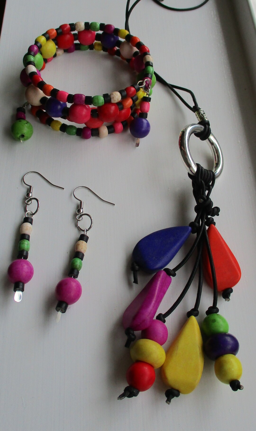 Colorful and so Much Fun...necklace Bracelet and Earrings - Etsy