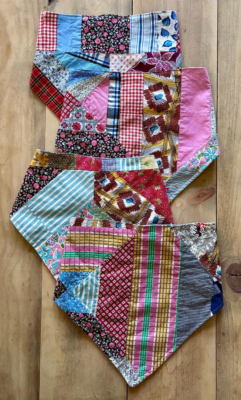Vintage Quilt Top Kercheif/bandana - Etsy