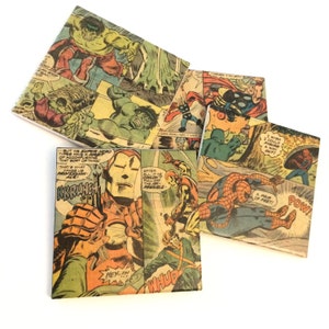 Superhero Coasters Vintage Comic Book Ceramic Coasters - Etsy