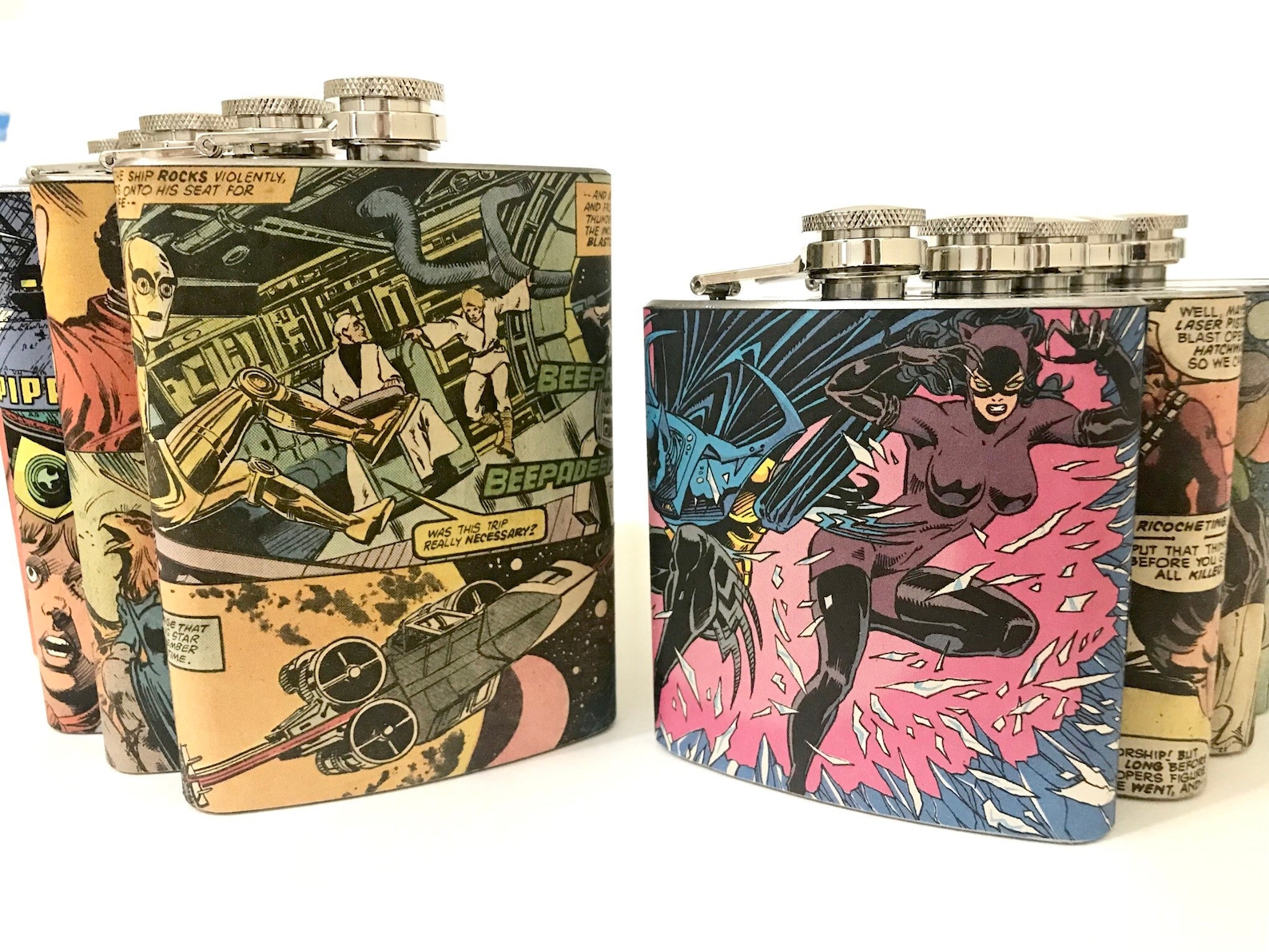 Superhero Flask Comic Book Flask Groomsmen Flask Geek | Etsy