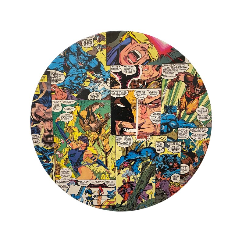 Comic Book Customized Vinyl Record Collage Superhero Vintage - Etsy