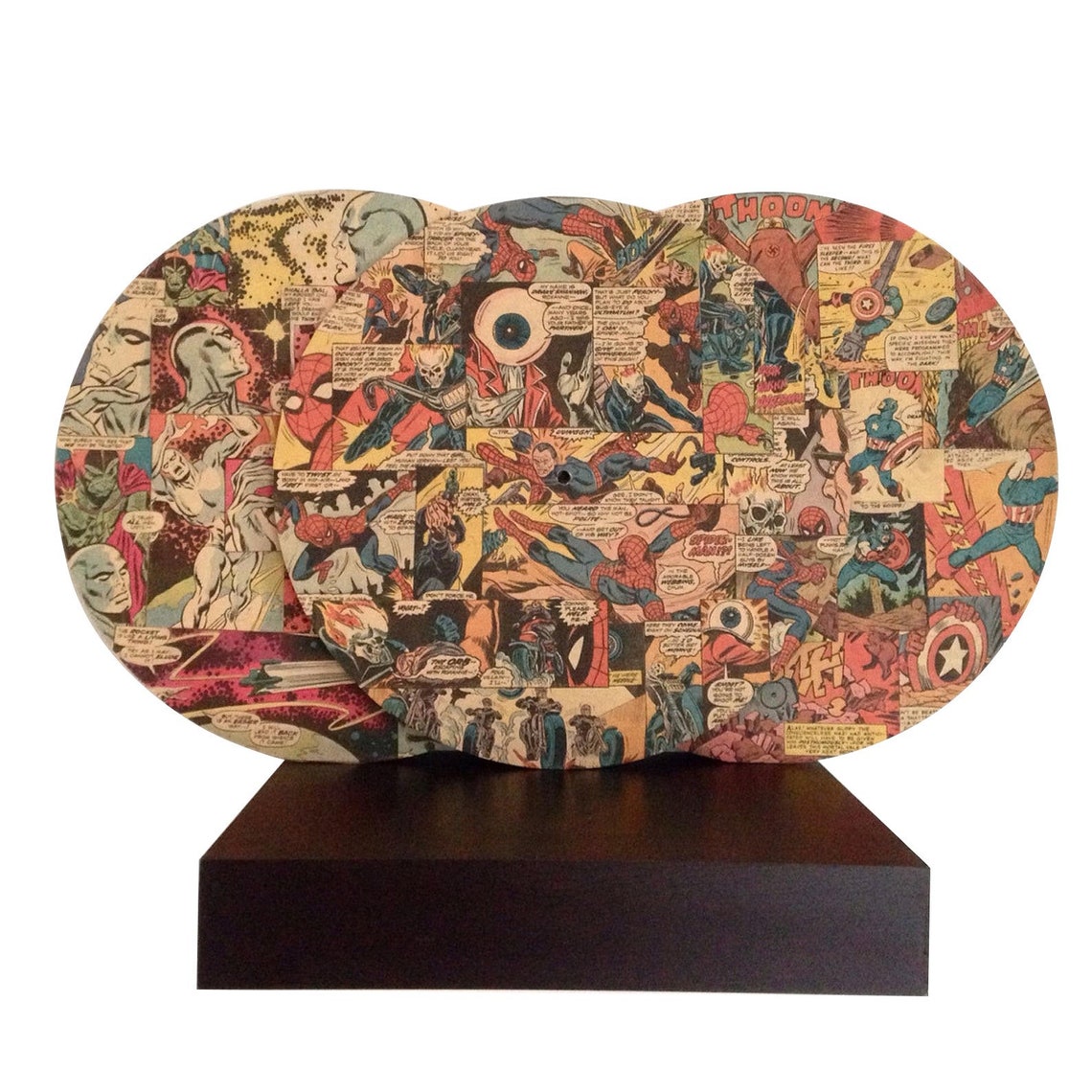 Comic Book Customized Vinyl Record Collage Superhero Vintage - Etsy