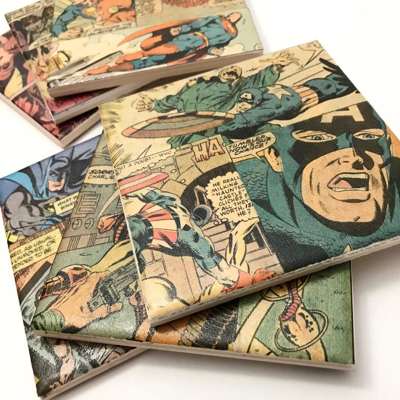 DIY Comic Book Coasters | Drugstore Divas