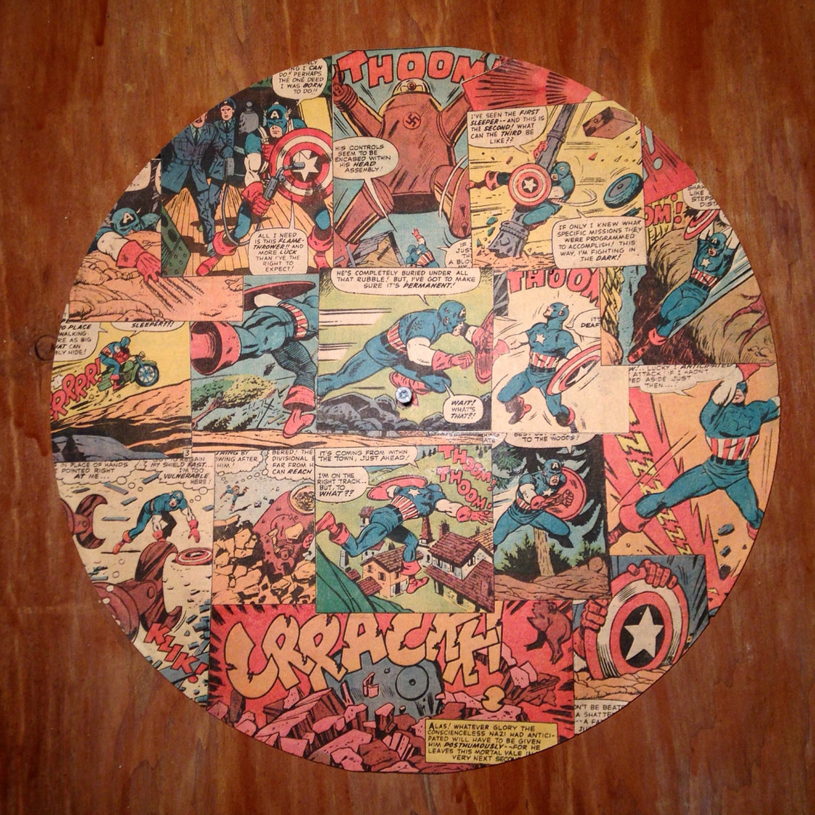 Comic Book Customized Vinyl Record Collage Superhero Vintage | Etsy