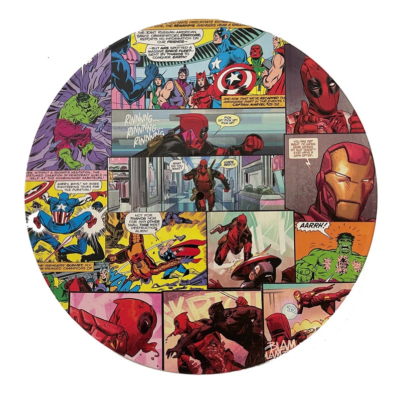 Comic Book Customized Vinyl Record Collage Superhero Vintage - Etsy
