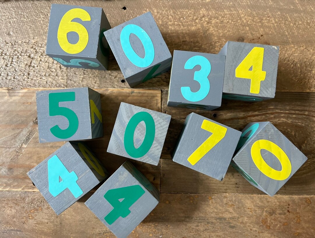 Baby/toddler Number Blocks - Etsy