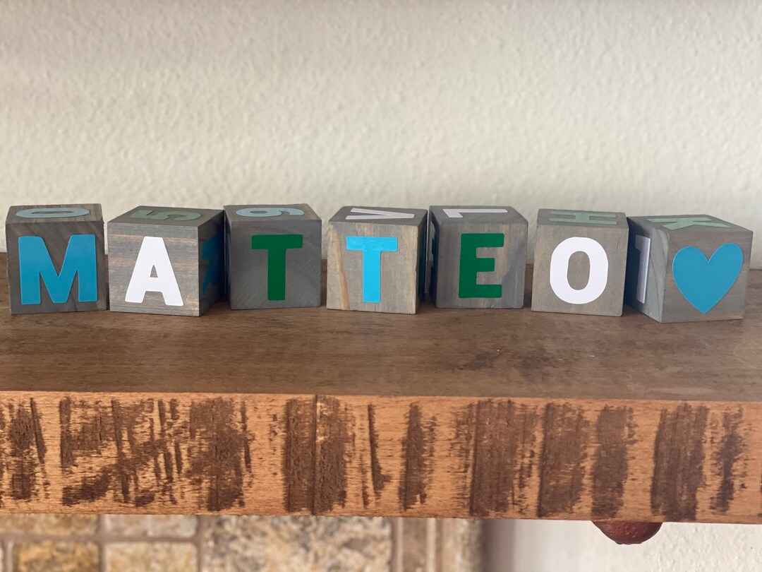Personalized Baby Name Blocks - Etsy