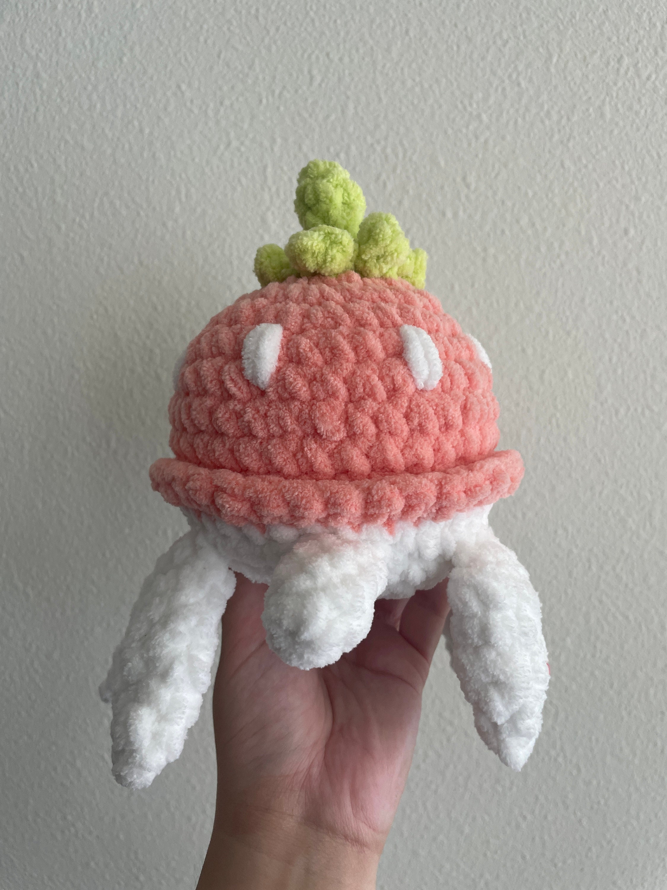 Crochet Strawberry Fruit Turtle Amigurumi Plushie - Etsy