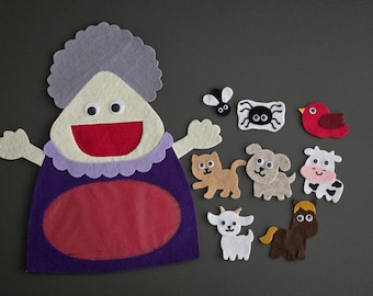 There Was an Old Lady Who Swallowed a Fly Felt Story Set / I Know an ...