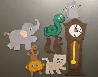 Hickory Dickory Dock Peg Dolls, Nursery Rhyme Set, EYFS, Early Years ...