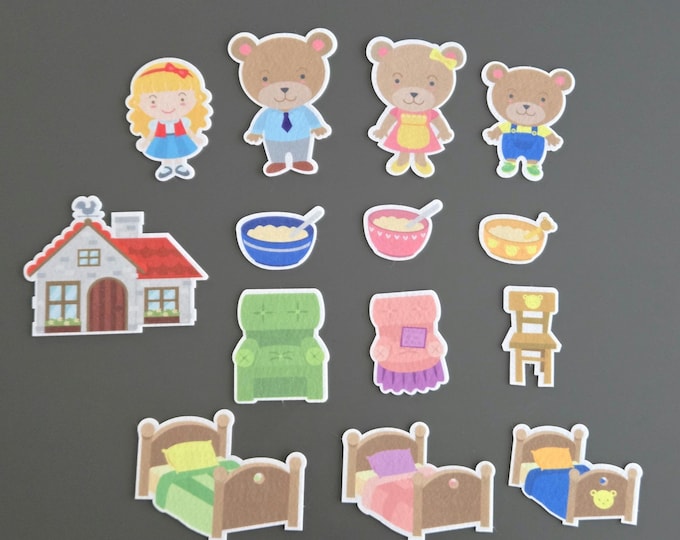 Goldilocks and the Three Bears Felt Board Story: Montessori Learning ...