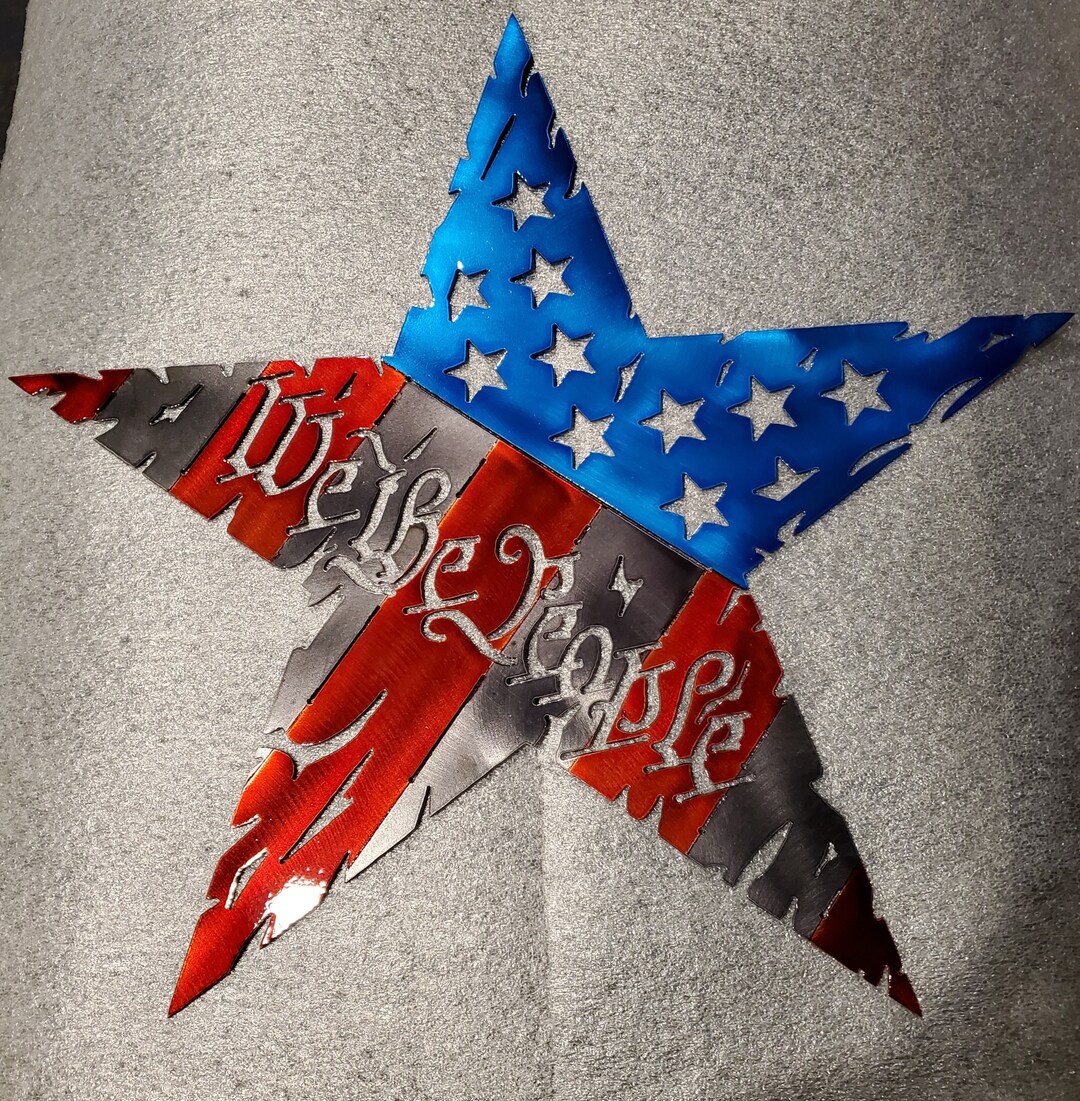 We the People Tattered Star Sign - Etsy