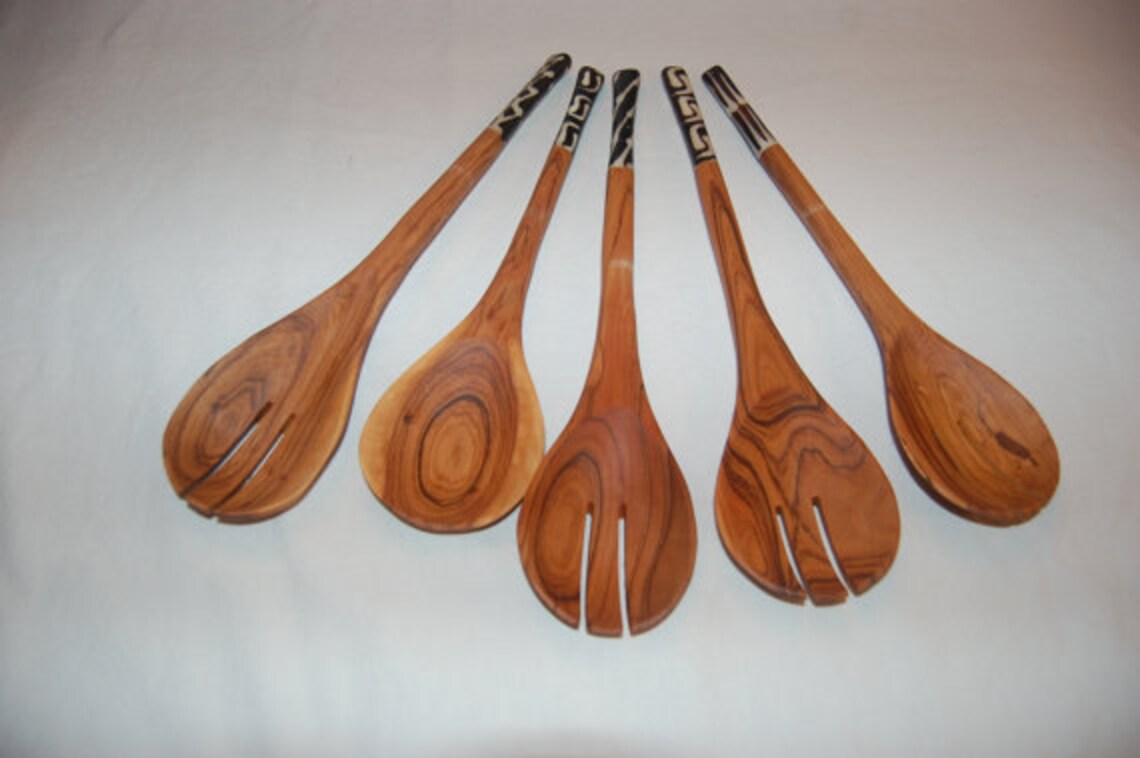 Hand Made Olive Wooden Spoons. African Utensils. Bohemian - Etsy UK