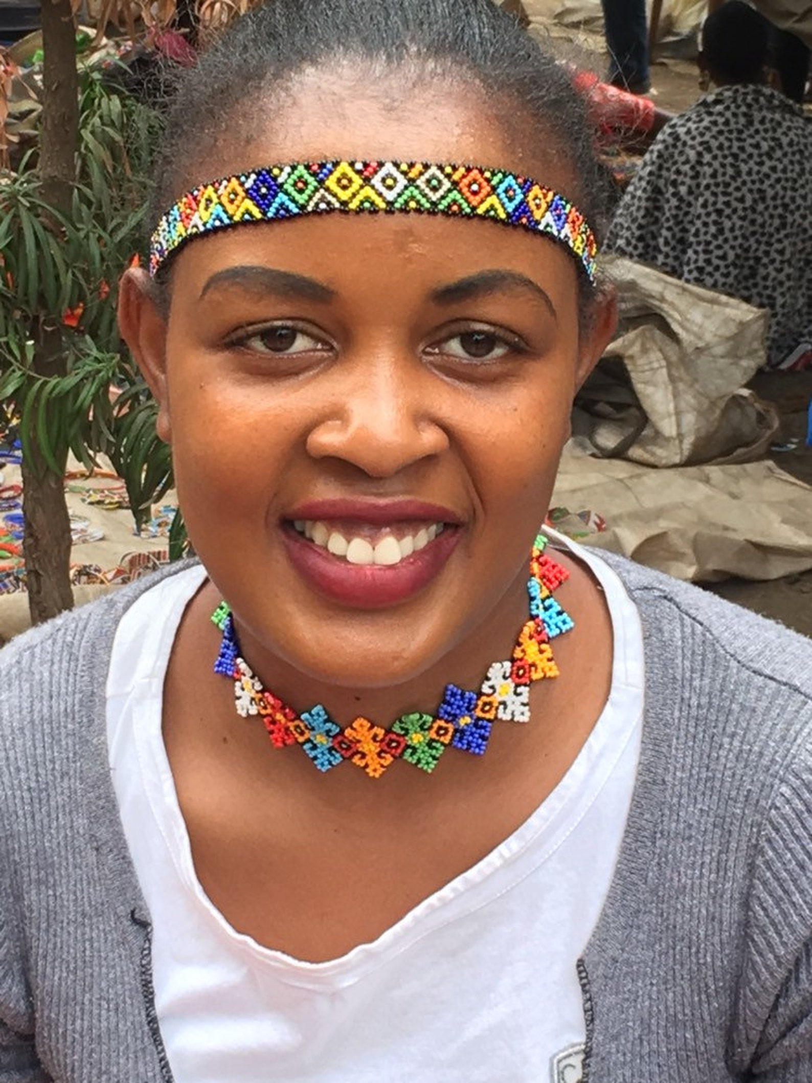 African Jewelry Set of Headbandchoker and Bracelet - Etsy