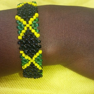 Kenya Flag Bracelet. Beaded Bracelet. African Bracelet. Patriotic Item ...