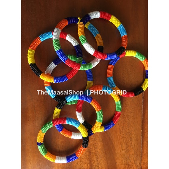 African Beaded Maasai Bangles African Jewelry for Women | Etsy