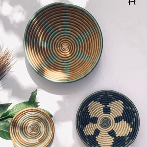 Set of 3 African Wall Baskets / Rwanda Baskets / Wall Baskets - Etsy