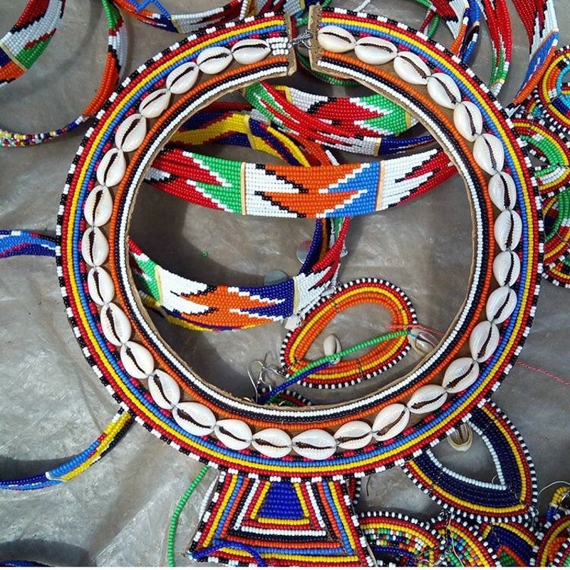 African Beaded Necklace - Etsy