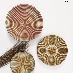 Set of 3 African Wall Baskets / Rwanda Baskets / Wall Baskets - Etsy