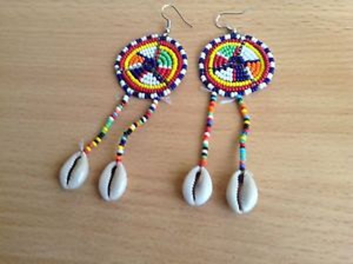 African Beaded Maasai Earrings Kenyan Jewelry | Etsy