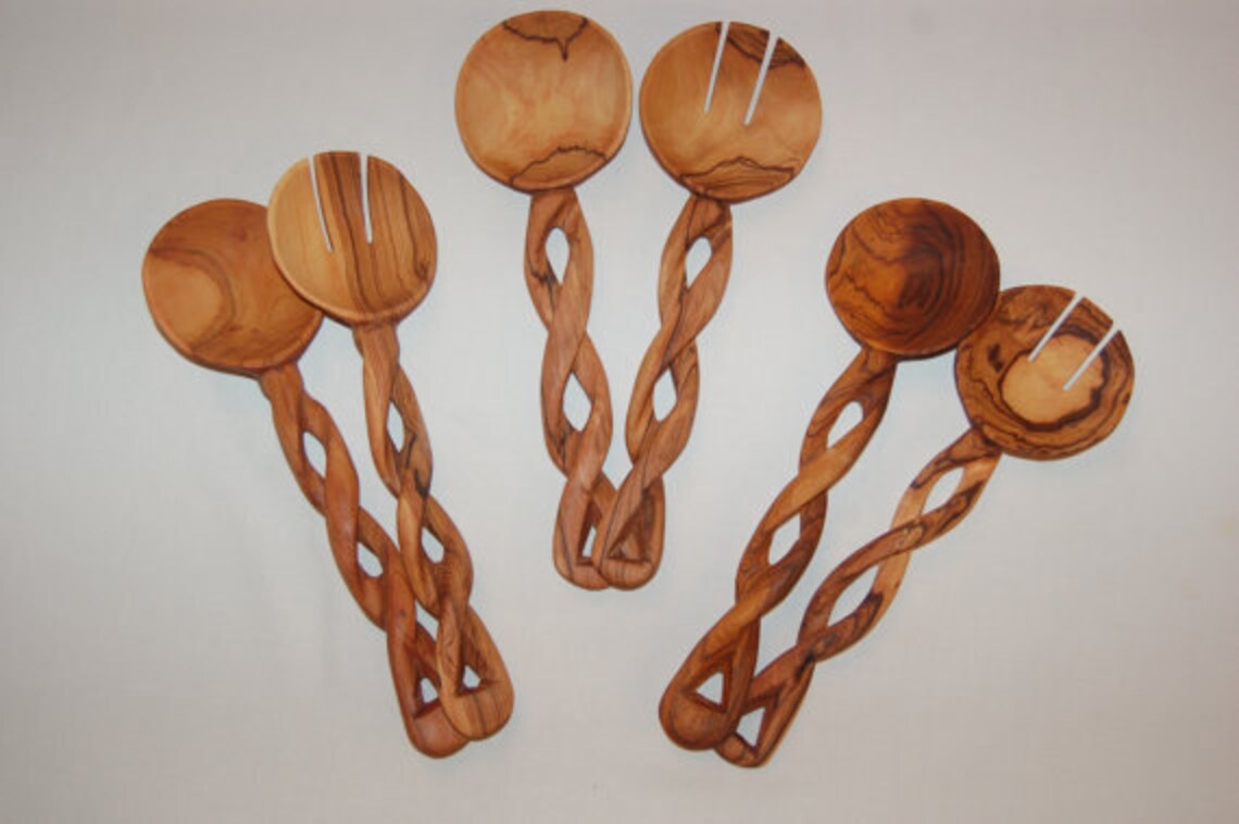 Hand Made Olive Wooden Spoons. African Utensils. Bohemian - Etsy UK