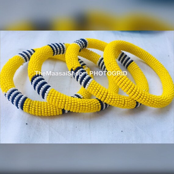 Beaded African Bangles Zulu Jewelry Maasai Jewelry Beaded - Etsy