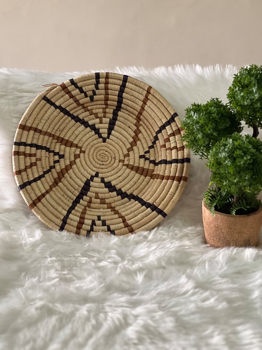 Wall Disc /wall Hanging Wicker / Wall Art / Wall Hangings /nursery Pink ...