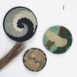 Set of 3 African Wall Baskets / Rwanda Baskets / Wall Baskets - Etsy