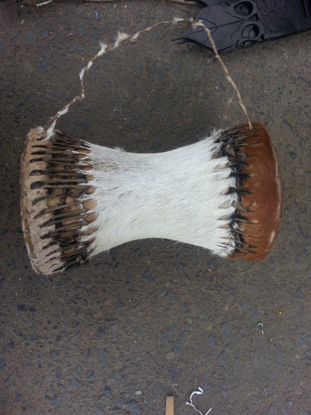 African Drum/ African Double Bongo Cow Hide Drum (furry) - Etsy