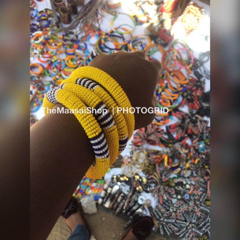 Beaded African Bangles Zulu Jewelry Maasai Jewelry Beaded - Etsy