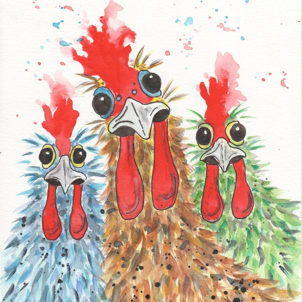 Chicken Painting - Etsy
