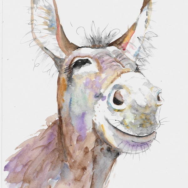Donkey Paintings - Etsy
