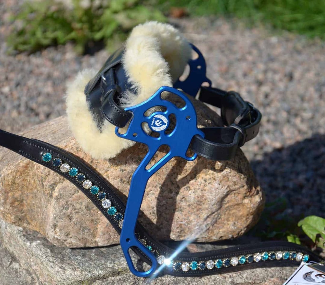 Hackamore Noseband With Matching Crystal Browband Natural - Etsy