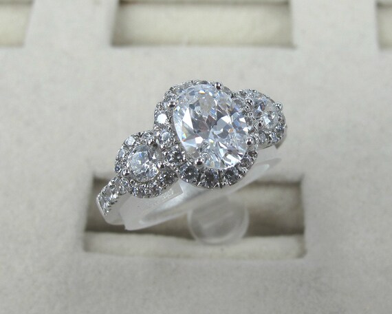 Handcrafted CZ Engagement Ring Made to Order Sterling - Etsy