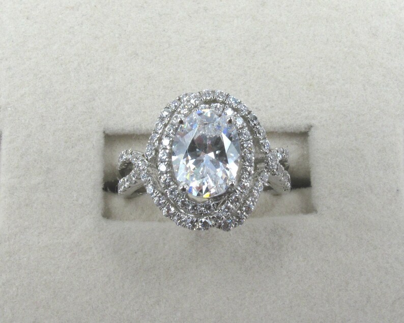 Handcrafted CZ Engagement Ring Made to Order Sterling - Etsy