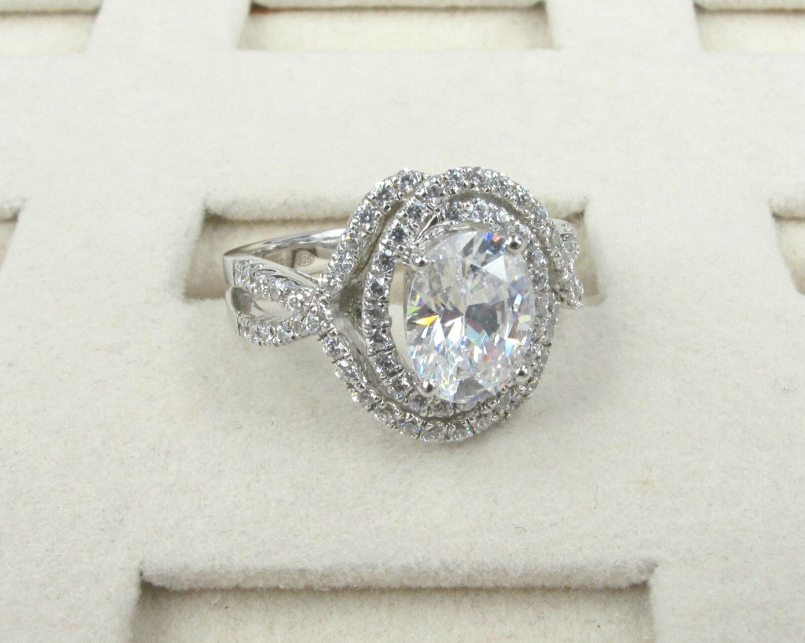 Handcrafted CZ Engagement Ring Made to Order Sterling - Etsy