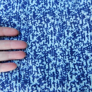 Antique Blue Printed Fabric New Old Stock Cotton Fabric Vintage ...