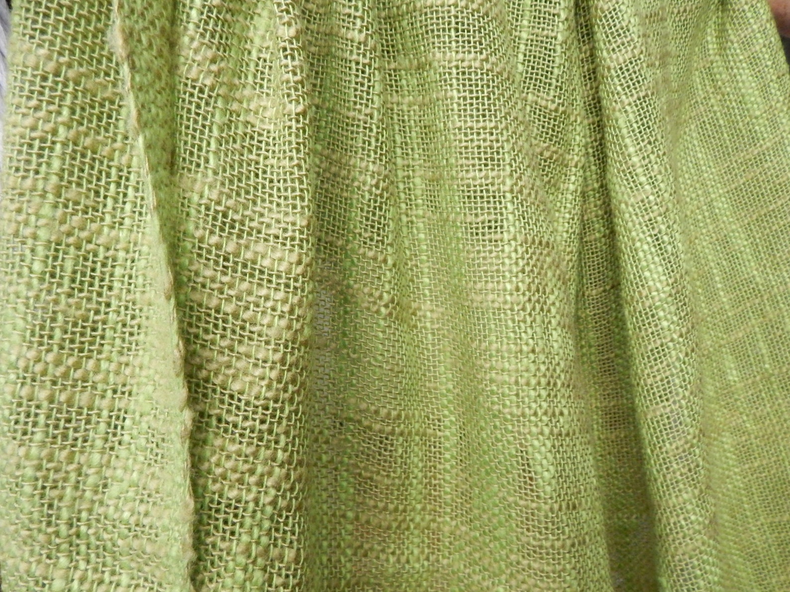 Vintage Swedish One Apple Green Acrylic Wool Curtain Retro Home Decor ...