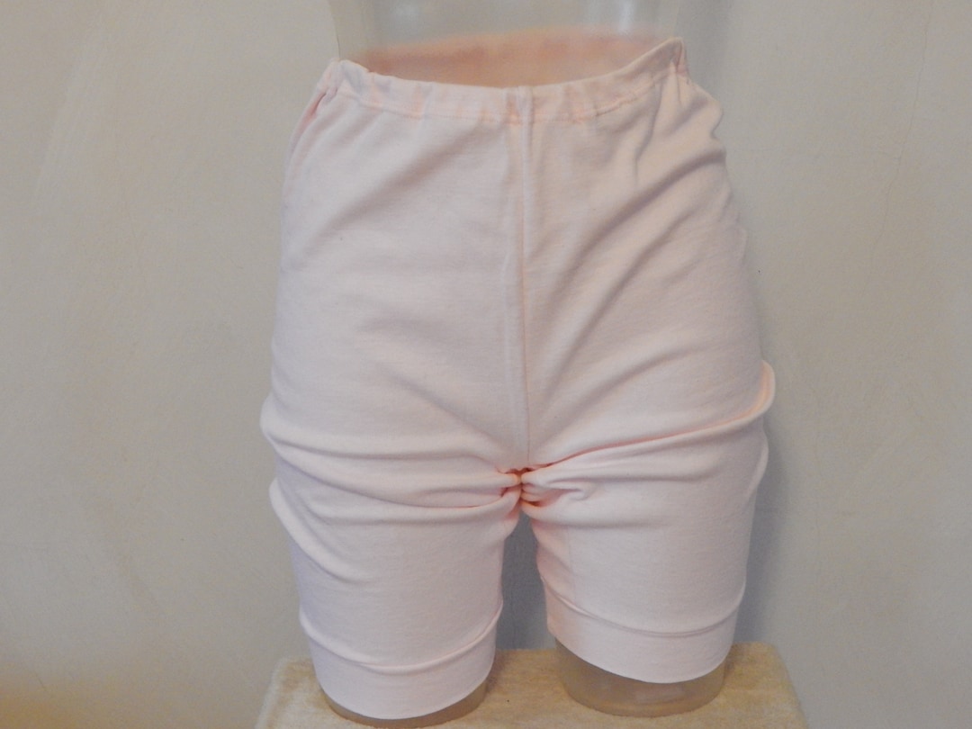 Vintage Cotton Underwear Ladies Unused Pale Pink Cotton Knickers