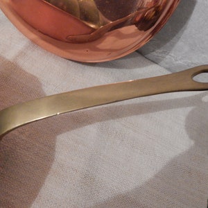 Vintage Copper Cookware Pan With Lid and Long Brass Handle /pan ...