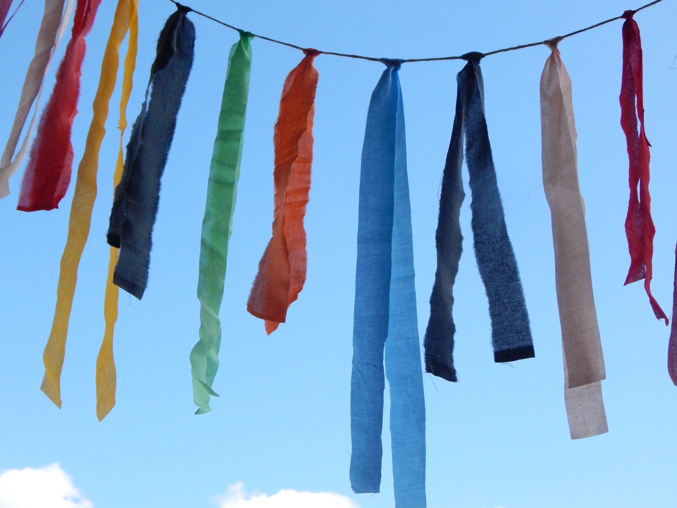 Party Decor/ Fiesta Tassel Bunting Multicolored Wedding Garland/ Rag ...