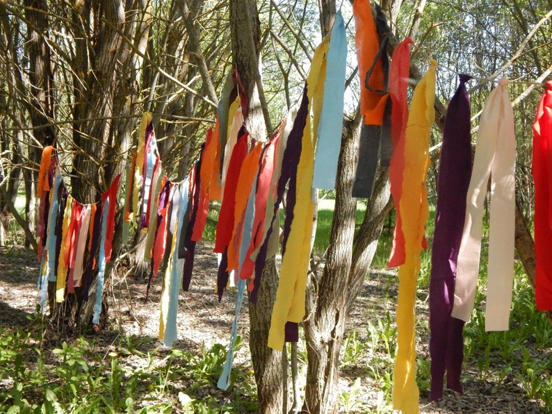 Party Decor/ Fiesta Tassel Bunting Multicolored Wedding Garland/ Rag ...