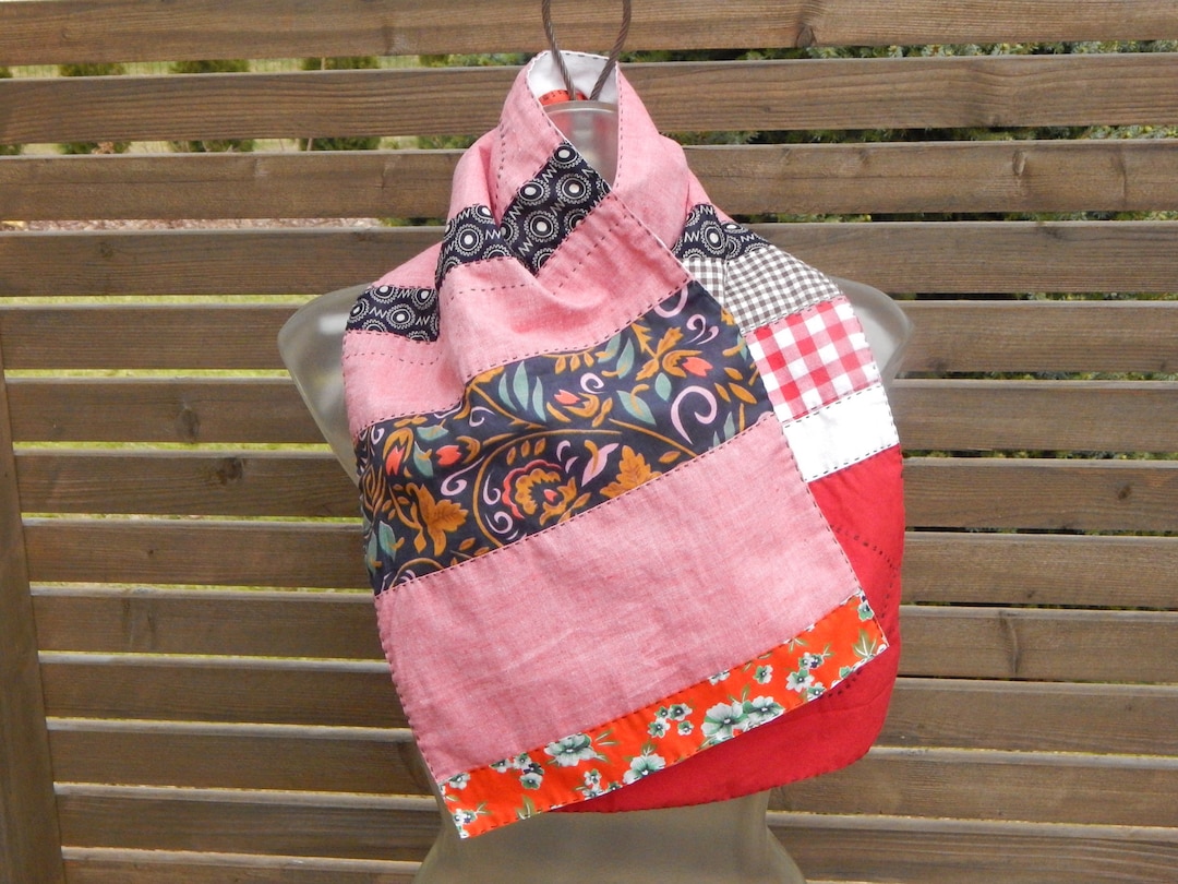Patchwork Scarf Neckwear Quilting Muffler Handmade Patched Antique ...